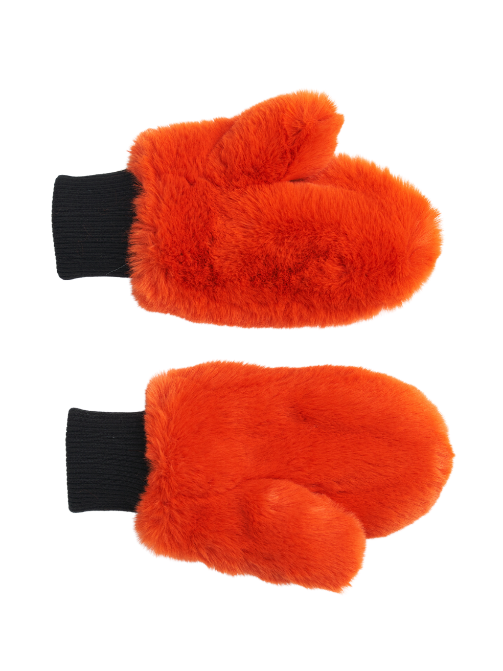 Fuzzy Mitts | Pumpkin | Made in Canada Animal-Free Fur Mittens | FREED